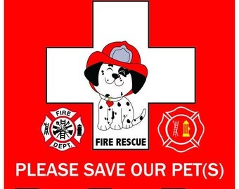 Fire rescue decal | Etsy