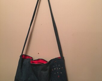 Denim handbag | Etsy