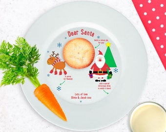 Santa plate | Etsy