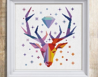 Deer cross stitch | Etsy