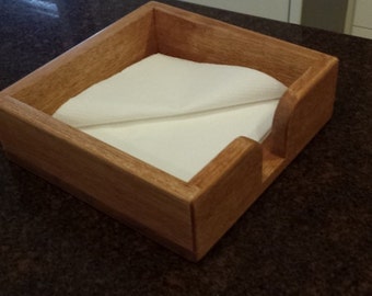 Wooden napkin holder | Etsy
