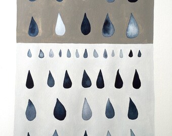 Raindrop painting | Etsy