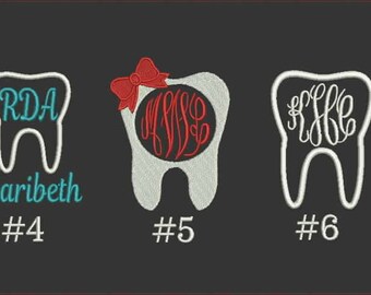 Tooth monogram | Etsy