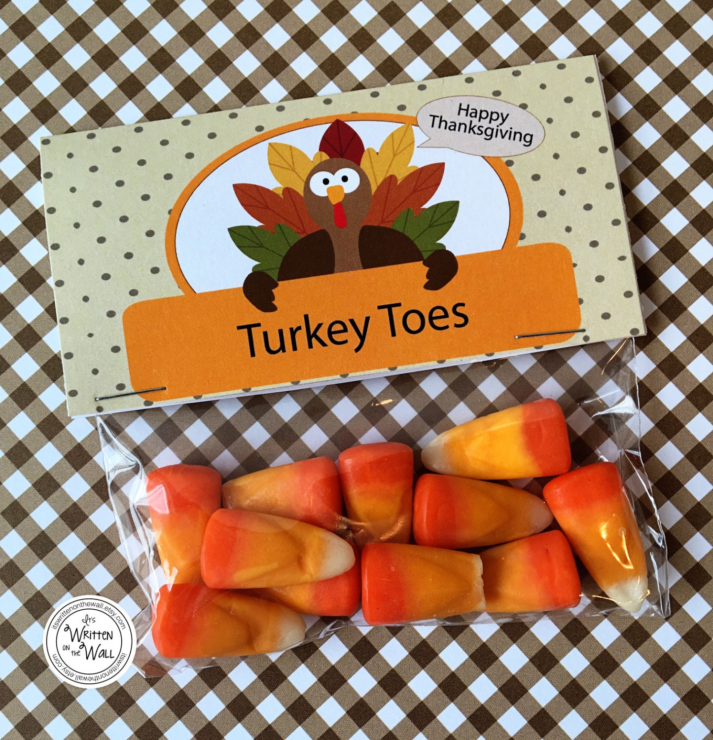 Thanksgiving Turkey Toes / Candy Corn Treat Bag / Thanksgiving