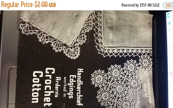 Crochet Floral Handkerchief Lace Edgings Pattern 3 by CatDesignz