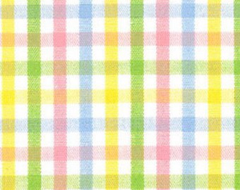 Pastel plaid fabric | Etsy