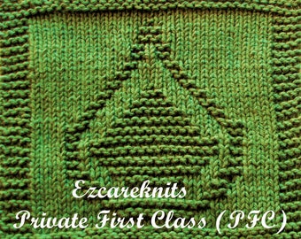 Knitting Cloth Pattern Hummingbird with Long Stem Flower