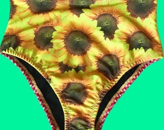 Sunflower swimsuit | Etsy