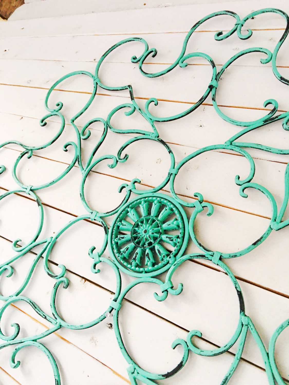 Scroll Metal Wall Art Scroll Wall Decor Iron by AlacartCreations