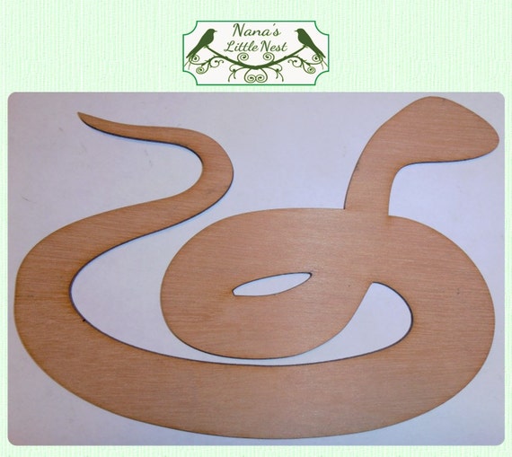 Snake Medium Wood Cut Out Laser Cut