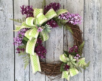 Spring lilac wreath | Etsy
