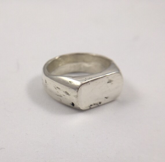 Rustic Silver Signet Ring