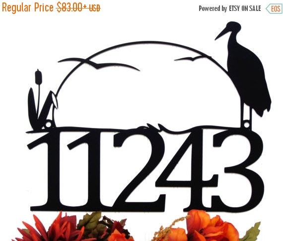 ON SALE Outdoor House Number Metal Sign by RefinedInspirations