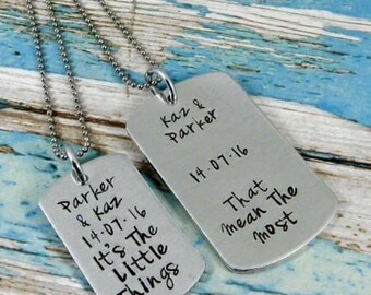 Couples dog tag | Etsy