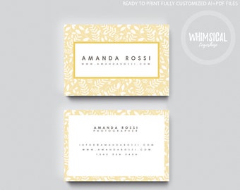 Quirky Calling Card Design Creative Business Card Template
