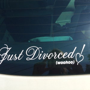 Just divorced funny car window decal single mom or dad decal