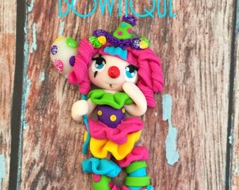Polymer clay clown | Etsy