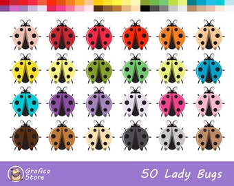 Ladybug clip art | Etsy