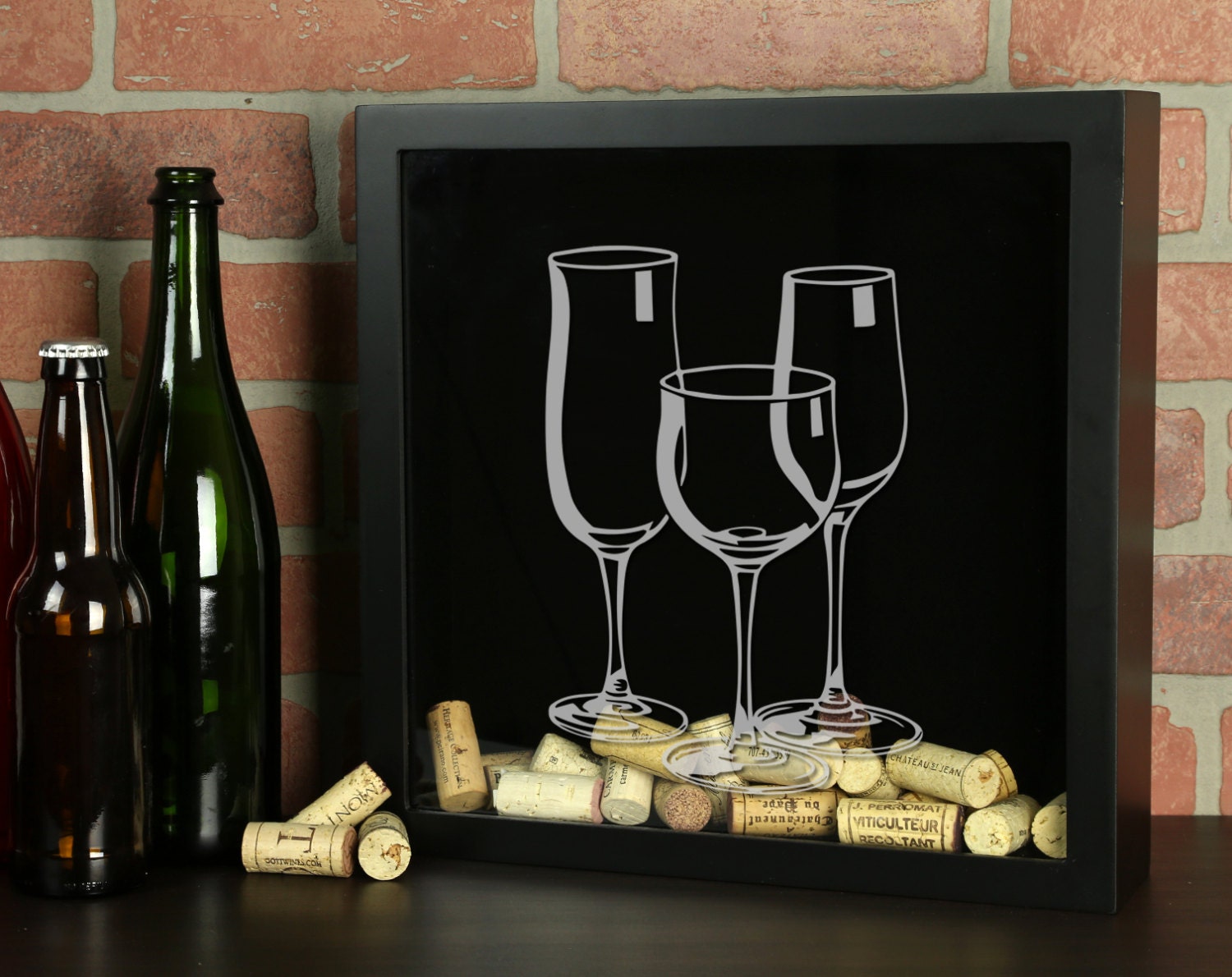 Wine Cork Shadow Box Wine Cork Box Wine Cork Storage Wine