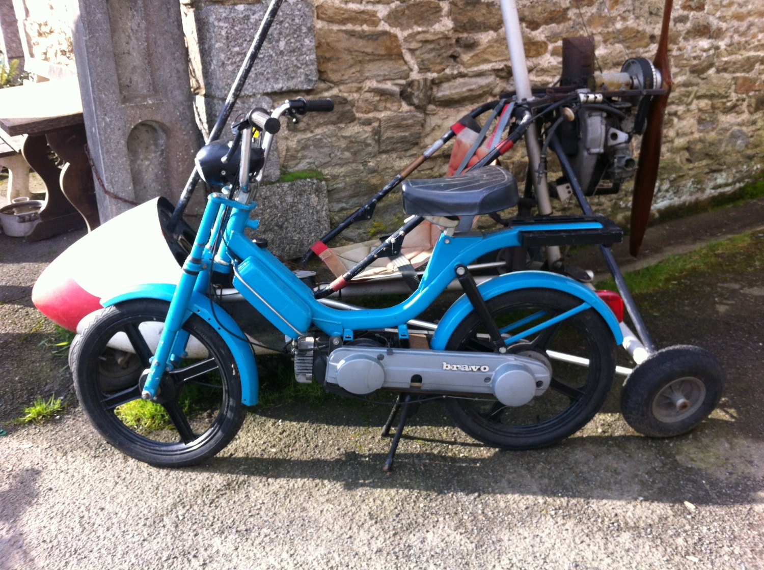 Vintage mobylette Piaggio Vespa Ciao Bravo moto 1982