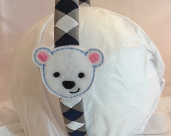 Polar bear headband | Etsy