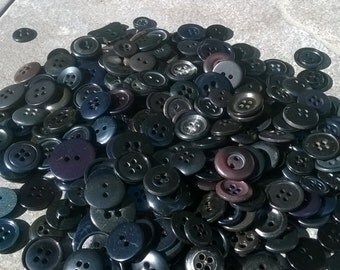 Bulk black buttons | Etsy