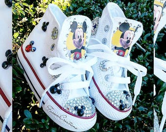 Mickey converse | Etsy