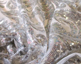 Unique sequin mesh fabric related items | Etsy