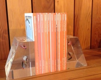 Lucite bookends | Etsy