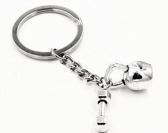 Kettlebell keychain | Etsy