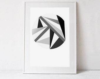 Geometric art print | Etsy
