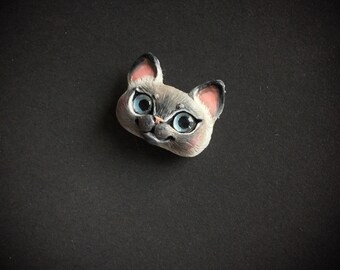 Polymer clay cat | Etsy