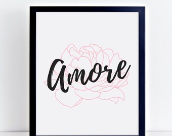 Amore print | Etsy
