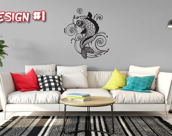 Koi fish decal | Etsy