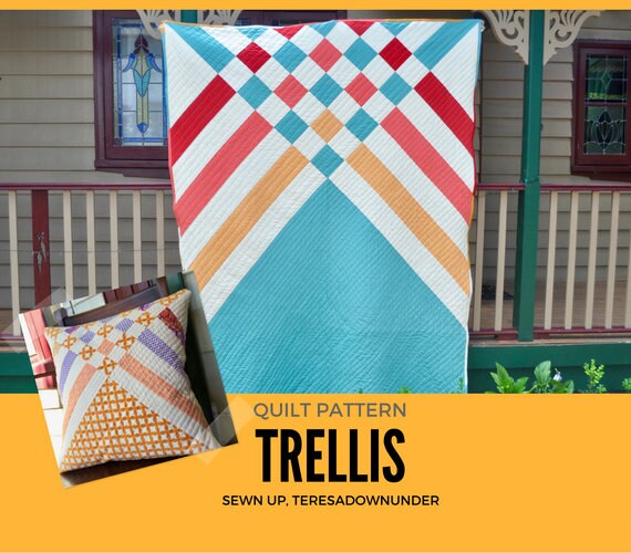 Trellis quilt pattern 5 sizes