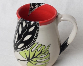 Sgraffito mug | Etsy