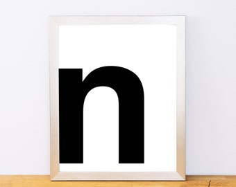 Monogram letter n | Etsy
