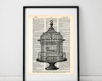 Bird cage print | Etsy