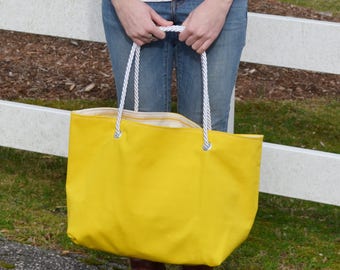 Yellow beach bag | Etsy