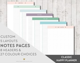 Happy planner insert | Etsy