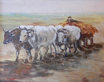Ox painting | Etsy