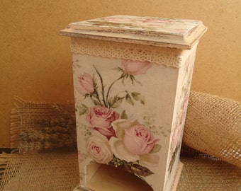 Decoupage tea box | Etsy