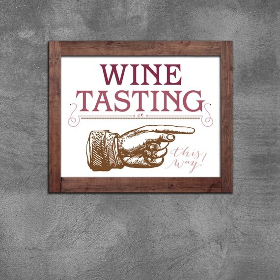 Items similar to WINE tasting event directional sign printable INSTANT ...