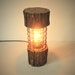Small LED Log Light Table Lamp Desk Light Real Wooden Log