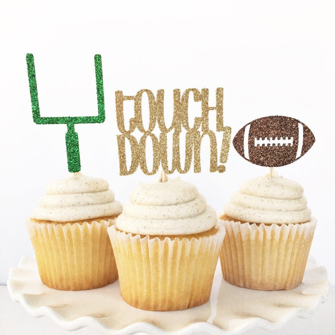 Football Cupcake Toppers / Football Party Decorations / Super