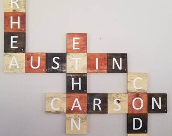 Scrabble name sign | Etsy