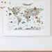 Animal World Map Print Kids World Map Poster Nursery World