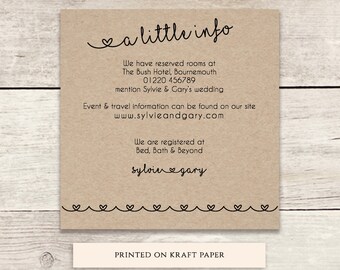 Guest card template | Etsy