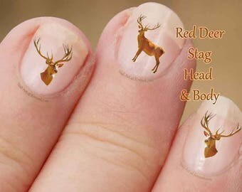 Deer nail art | Etsy