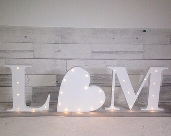 Light up letters | Etsy